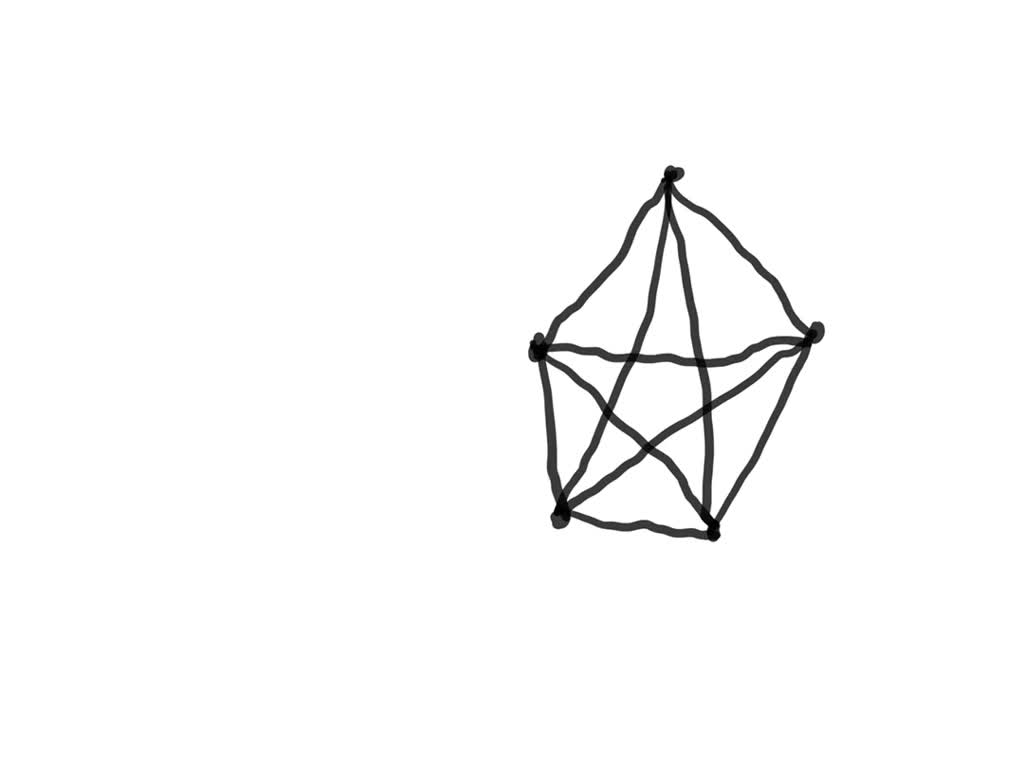 SOLVED: draw a K5 graph and label the vertices. Is there an Euler path ...