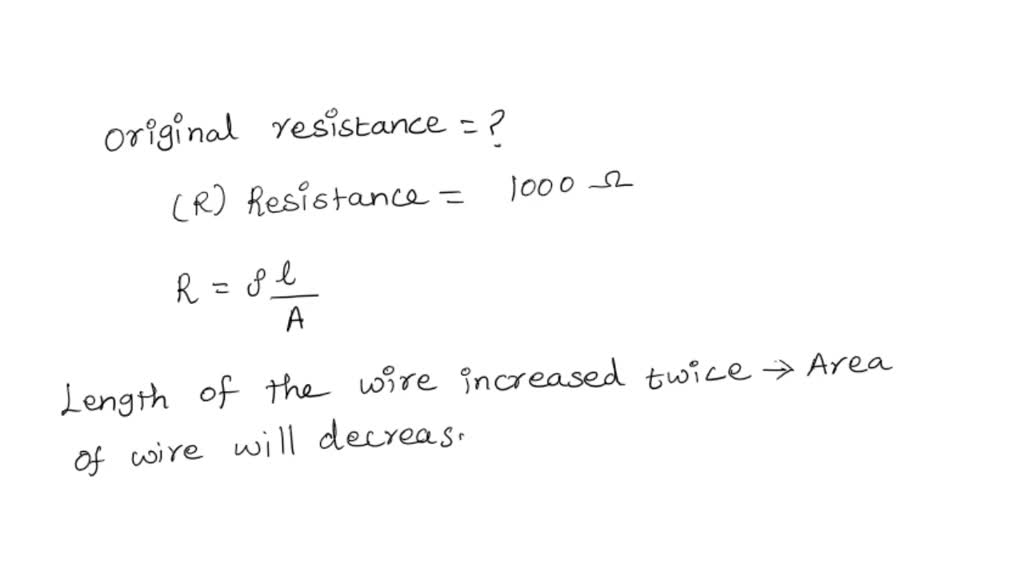 Resistance Formula Of A Wire