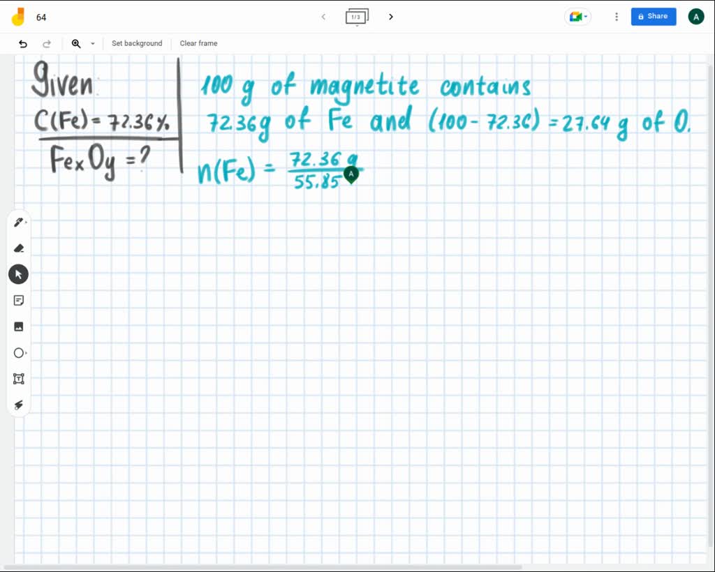 SOLVED: Magnetite is a binary compound containing only iron and oxygen. The percent, by weight ...
