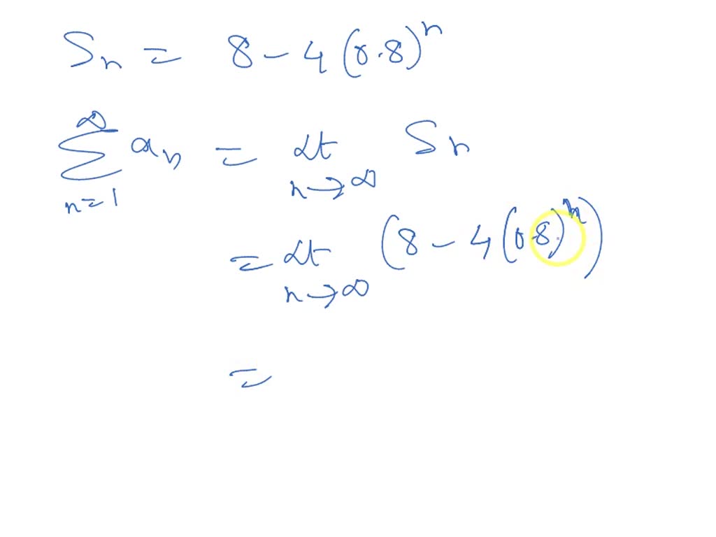SOLVED Calculate The Sum 0f The Series Whose Partial Sums Are Given 5