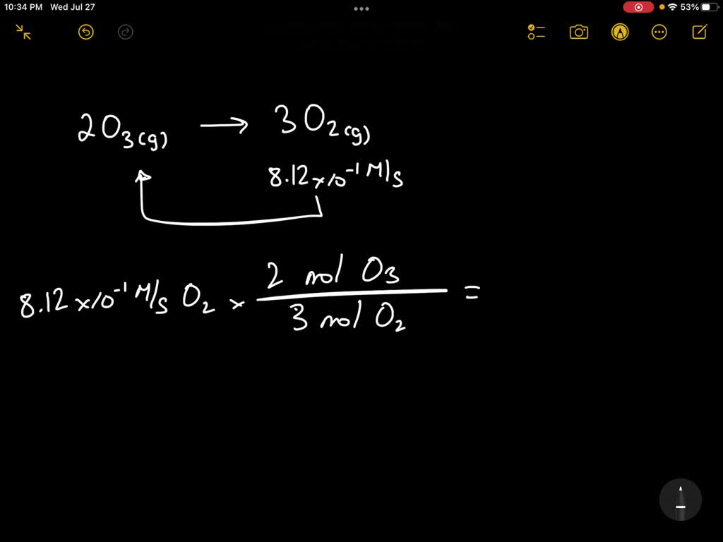 SOLVED: Given the following balanced equation, determine the rate of ...