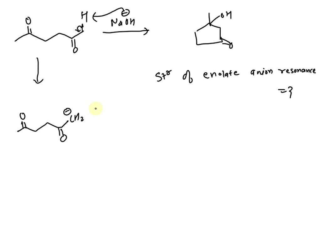 SOLVED: Draw the enolate anion resonance structures from the reaction ...