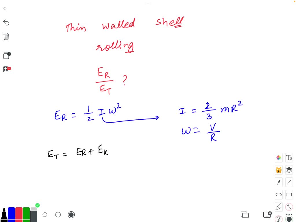 SOLVED: A thin walled spherical shell is rolling on a surface. What ...