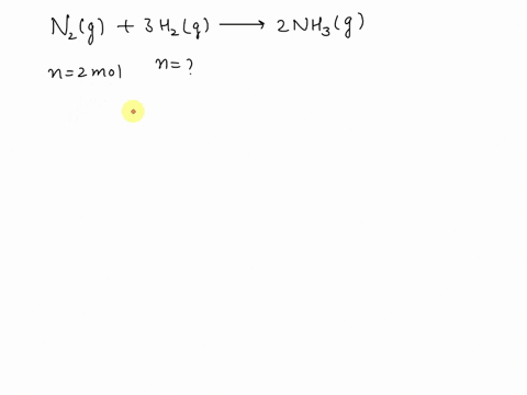 In the reaction of nitrogen gas, N2, with hydrogen gas, H2,...