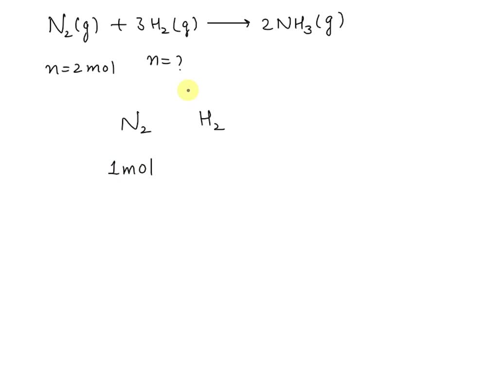 SOLVED: In the reaction of nitrogen gas, N2, with hydrogen gas, H2, to form ammonia gas, NH3 ...