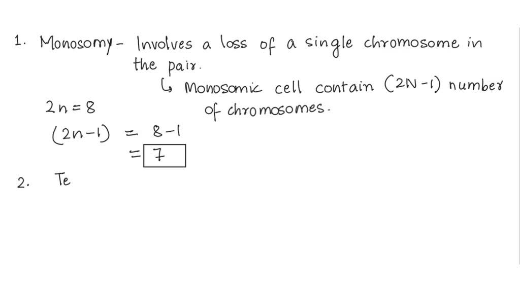 SOLVED: Species I has 2n=8 chromosomes. What would be the expected ...