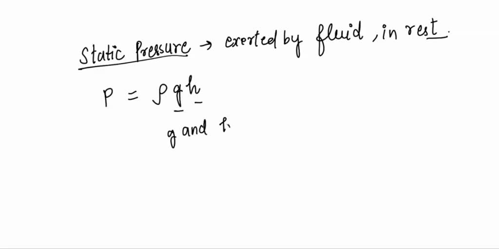 SOLVED: According to Bernoulli's equation, the static pressure of ...