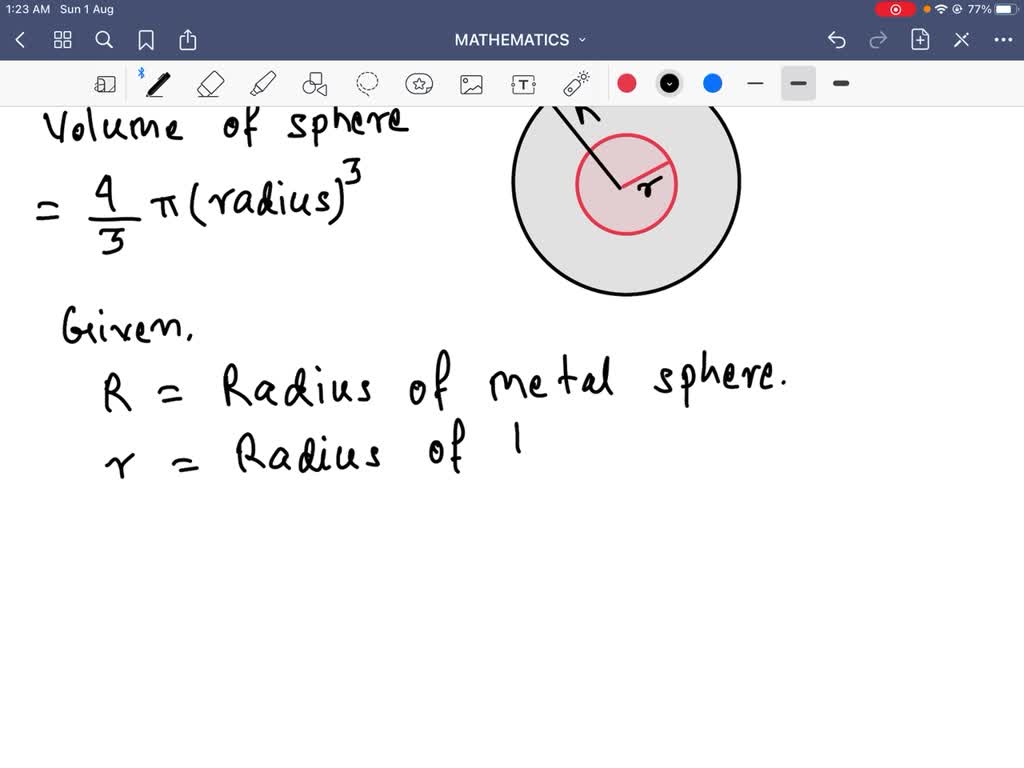 A Small Metal Sphere Of Radius R at John Mcfadden blog