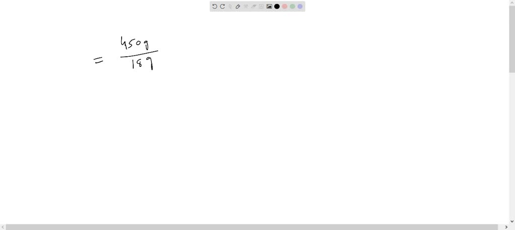 SOLVED: Write down the ratio of 450 grams to 18 grams. Give your answer ...