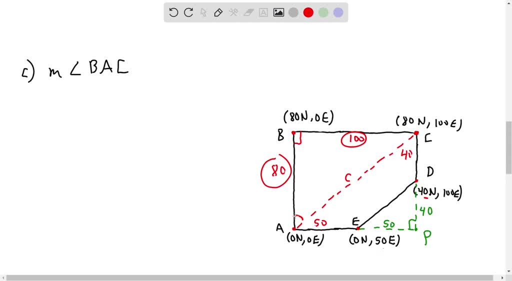 SOLVED: 2.8. The corners of the building lot ABCDE have rectangular ...