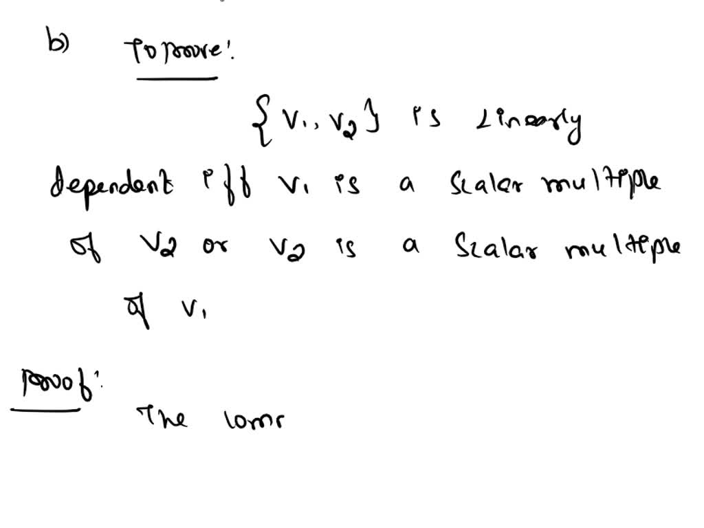 Solved 2 Let [ ] [ ] And [ A Check Whether U And V Are Linearly