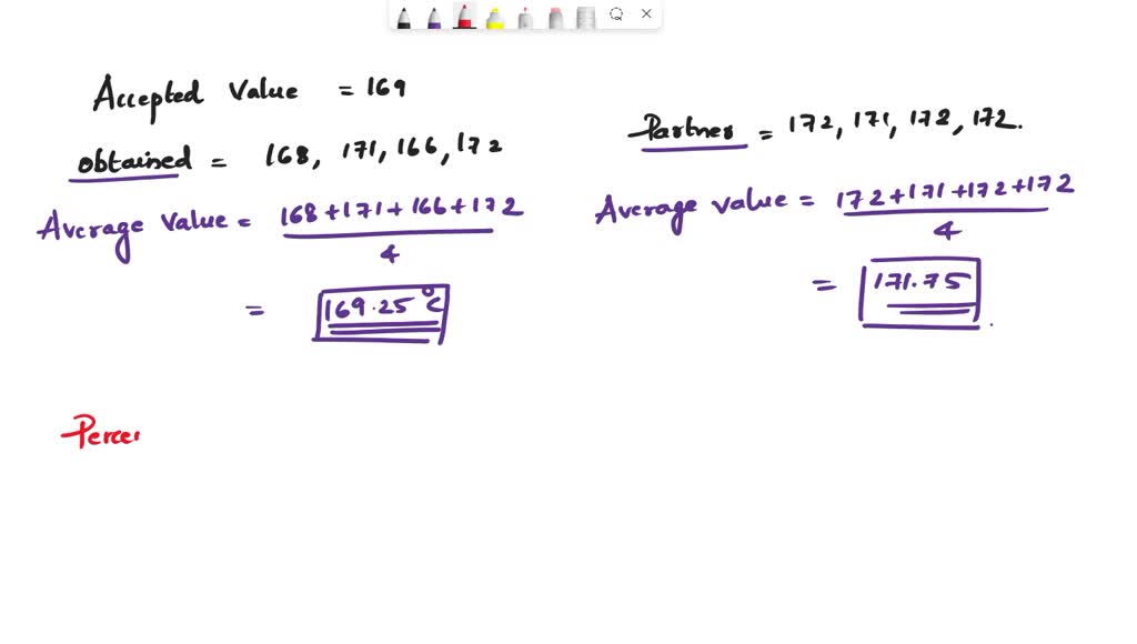 SOLVED: The accepted value of the melting point of pure paracetamol is ...