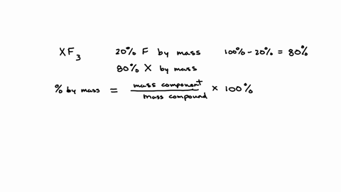 A compound whose empirical formula is XF3 consists of 20% F...
