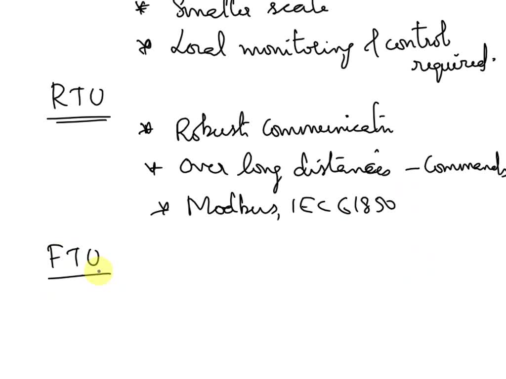 SOLVED: What are the MAIN differences between Remote Terminal Units ...