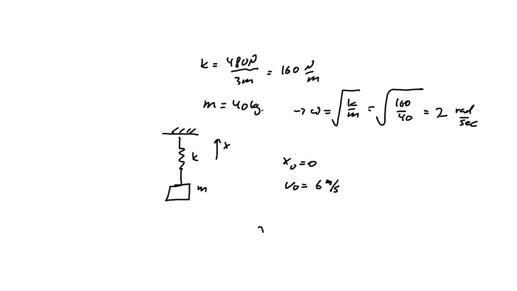 SOLVED: A force of 480 newtons stretches a spring 3 meters. A mass of ...