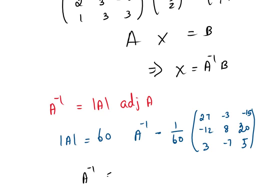 SOLVED Write The Following Linear System As A Matrix Equation Then solved-write-the-following-linear-system-as-a-matrix-equation-then