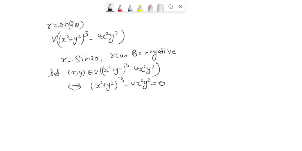 SOLVED: One of the prettiest examples from polar coordinates is the ...