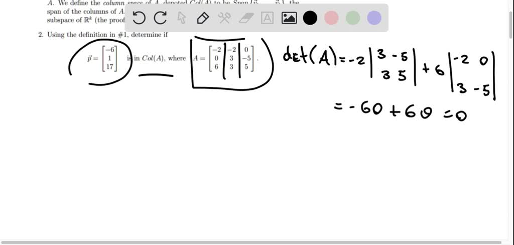 SOLVED: Let A be an n x k matrix, and suppose the vectors U1, U2 ...