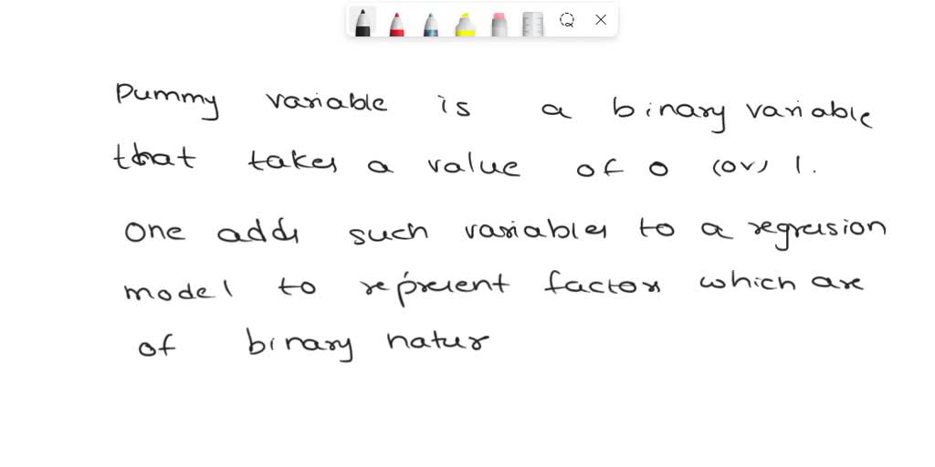 Dummy Variables Are Used When A Qualitative Variables Are Involved In