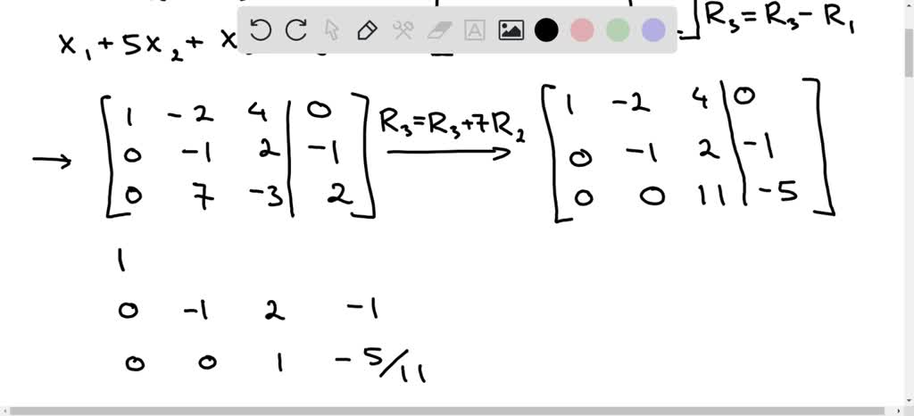 SOLVED: Apply Gaussian elimination to determine the solution set of the ...
