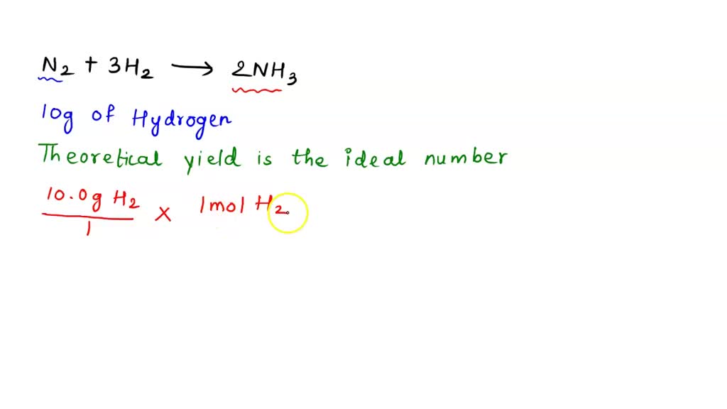 SOLVED: What is the theoretical yield of ammonia that can be obtained ...