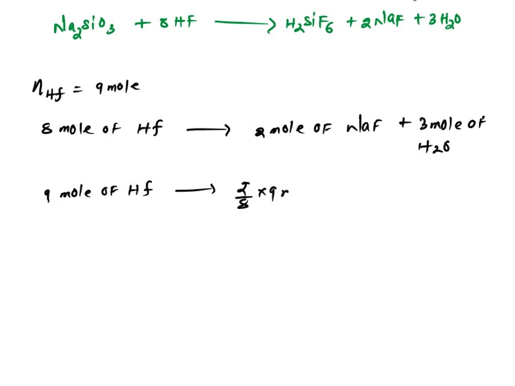SOLVED: Hydrofluoric acid, HF(aq), cannot be stored in glass bottles because compounds called ...