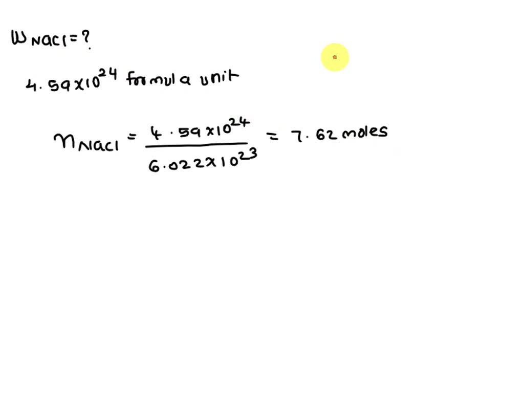 Sodium Chloride Formula Unit