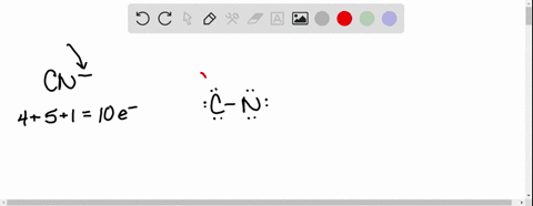 Draw the structural formula for the cyanide ion, CN?, and...
