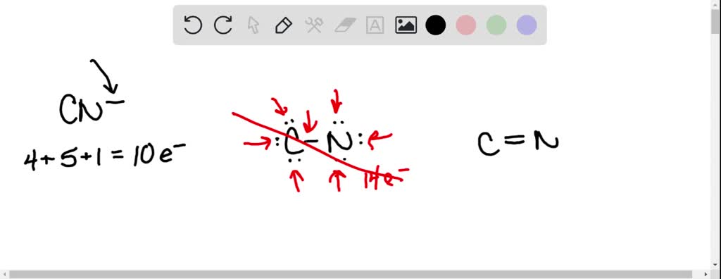 SOLVED: Draw the structural formula for the cyanide ion, CN , and state ...