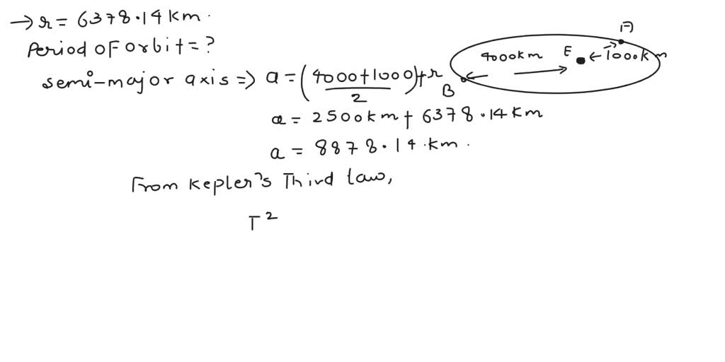 A Satellite Is In An Elliptical Orbit With A Perigee Of 1000 Km And