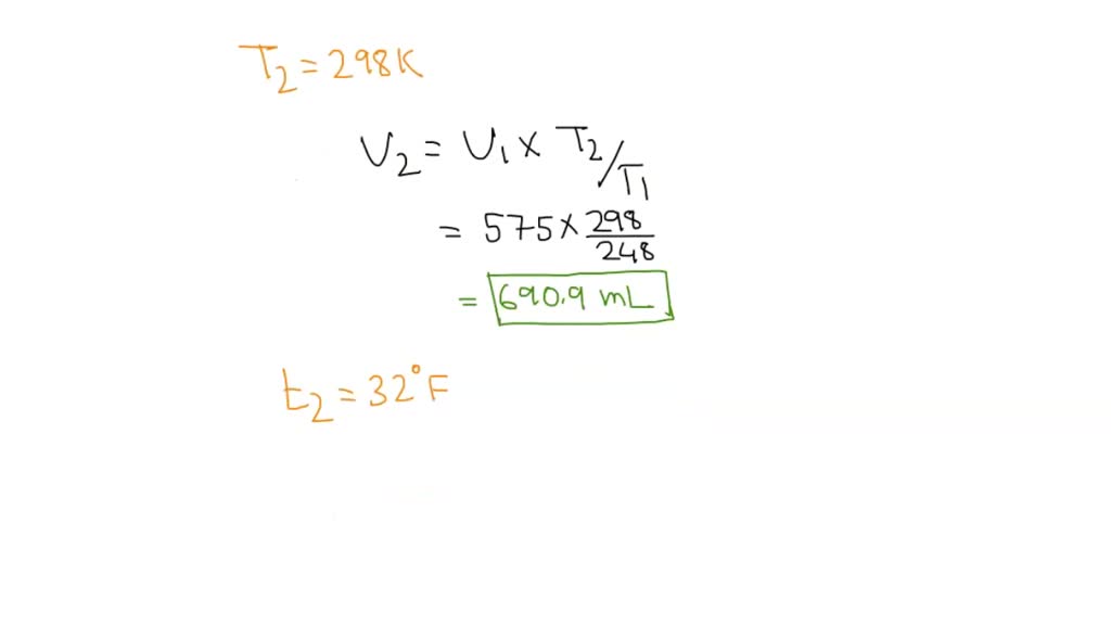 SOLVED: A sample of CH4 gas occupies a volume of 575 mL at -25 ÂºC. If the pressure remains ...