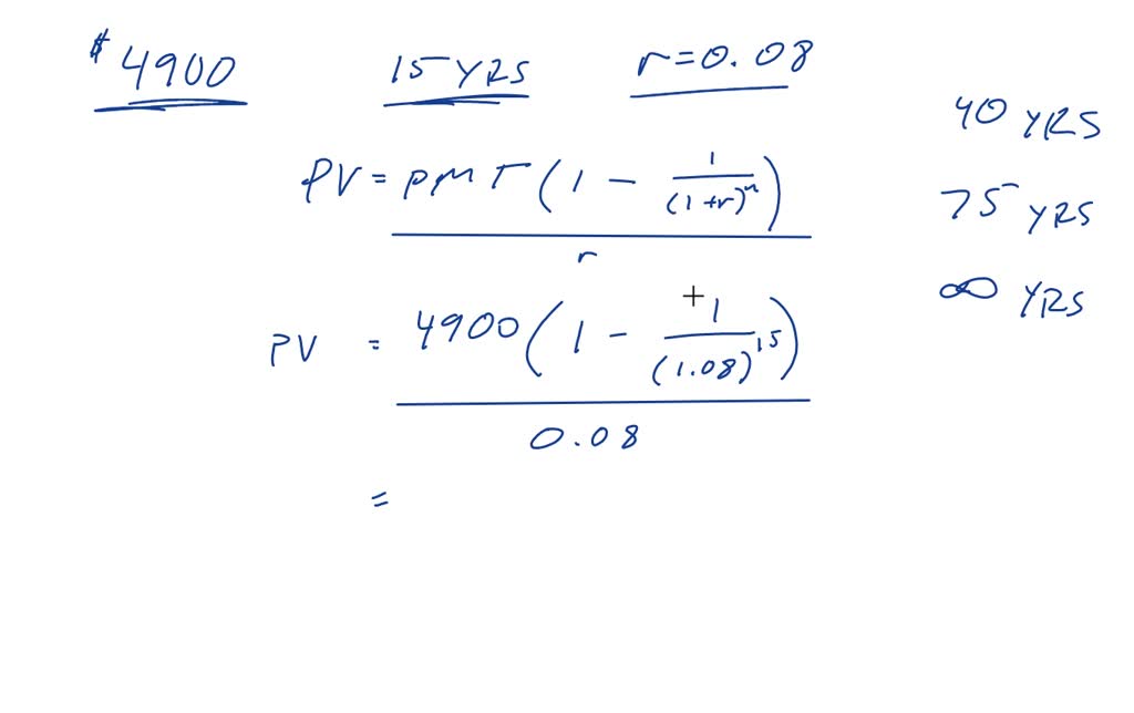 SOLVED: An investment offers 4,900 per year for 15 years, with the ...