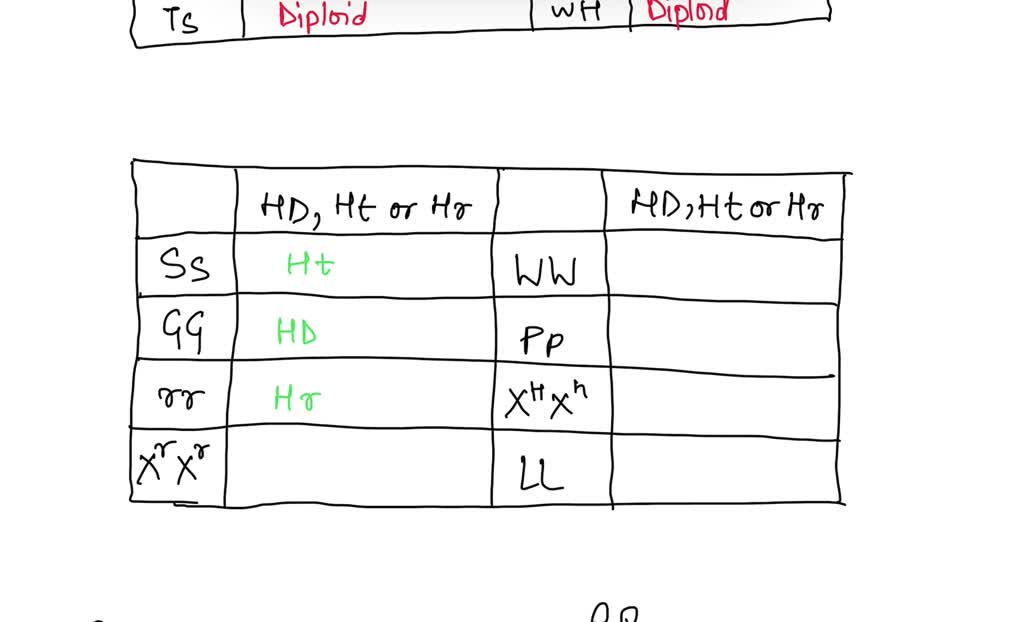 SOLVED: Provide the genotypes and phenotypes for both the unknown ...