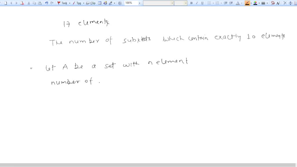Solved A Set Contains 17 Elements How Many Possible Subsets Can Be