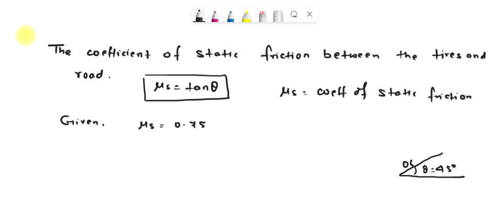 Solved Assume That The Coefficient Of Static Friction Between Your Car