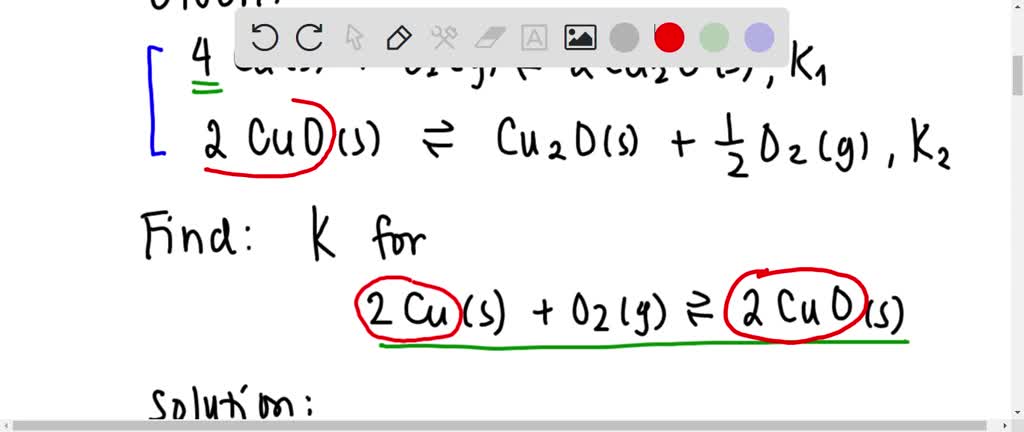 SOLVED: Given the equilibrium constants for the following reactions ...