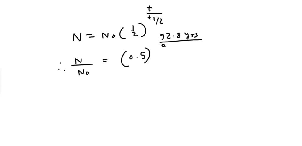 SOLVED: A first order decomposition reaction has a half-life of 96.9 yr ...