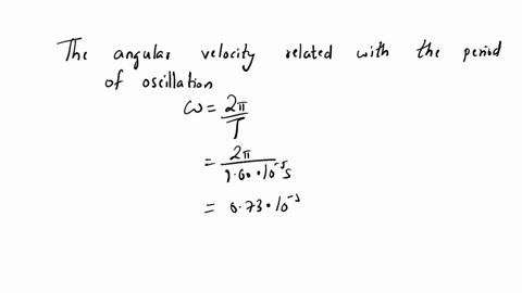 The angular frequency related with the period of the...