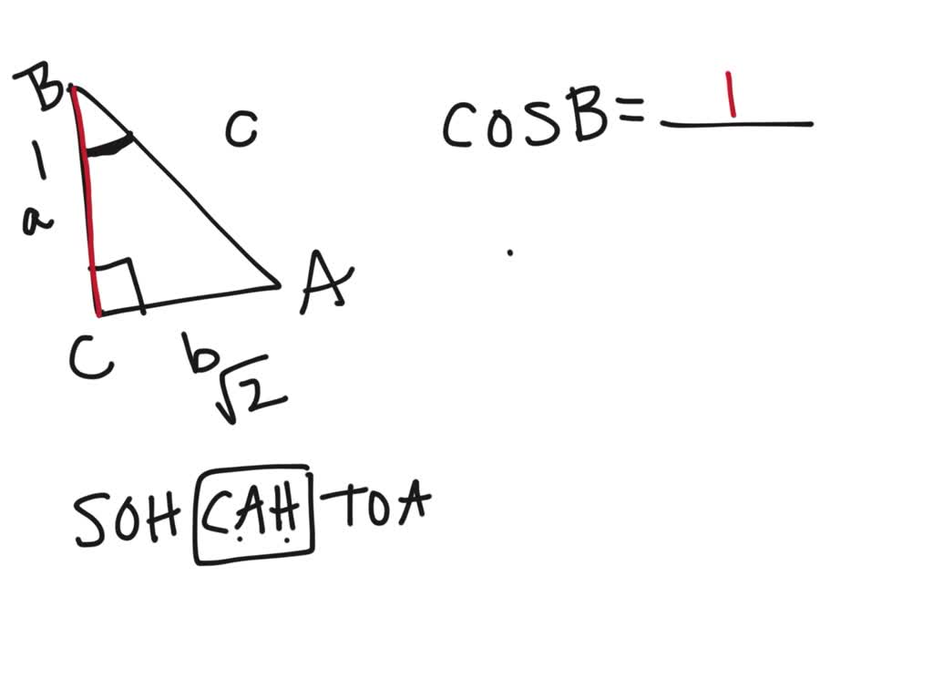 SOLVED: 6. Using the right triangle shown below, determine the exact values of sin, cos, tan ...