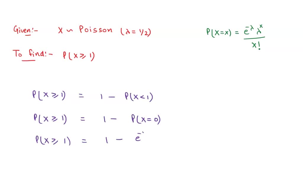 SOLVED: Example 7a: Suppose that the number of typographical errors on a single page of this ...