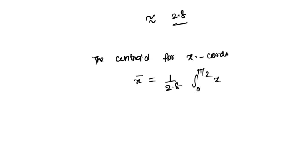 SOLVED: Find the centroid of the region bounded by the graphs of the ...