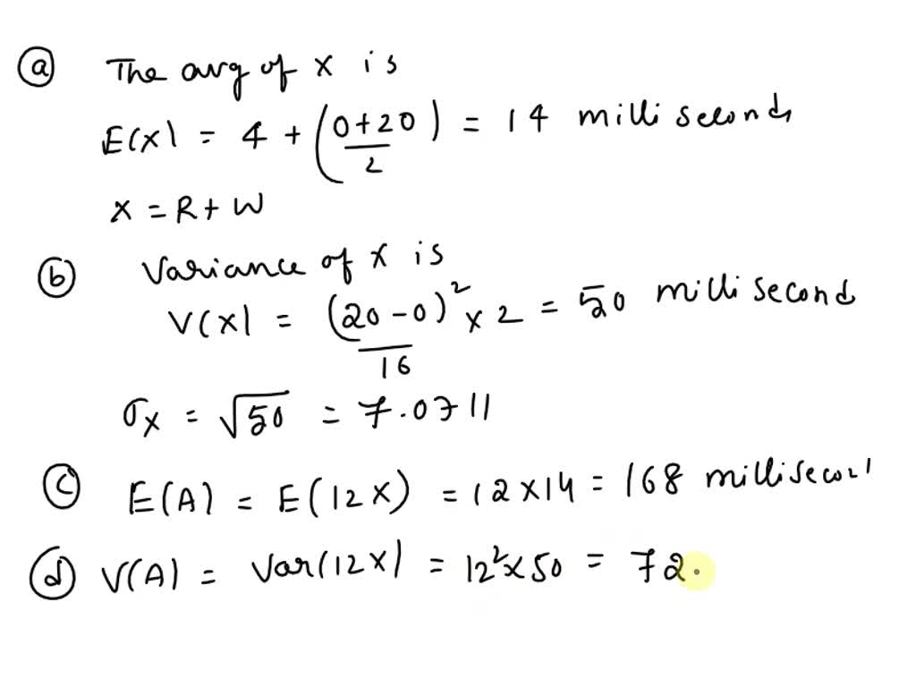 Solved The Waiting Time W For Accessing One Record From A Computer Database Is An Continuous