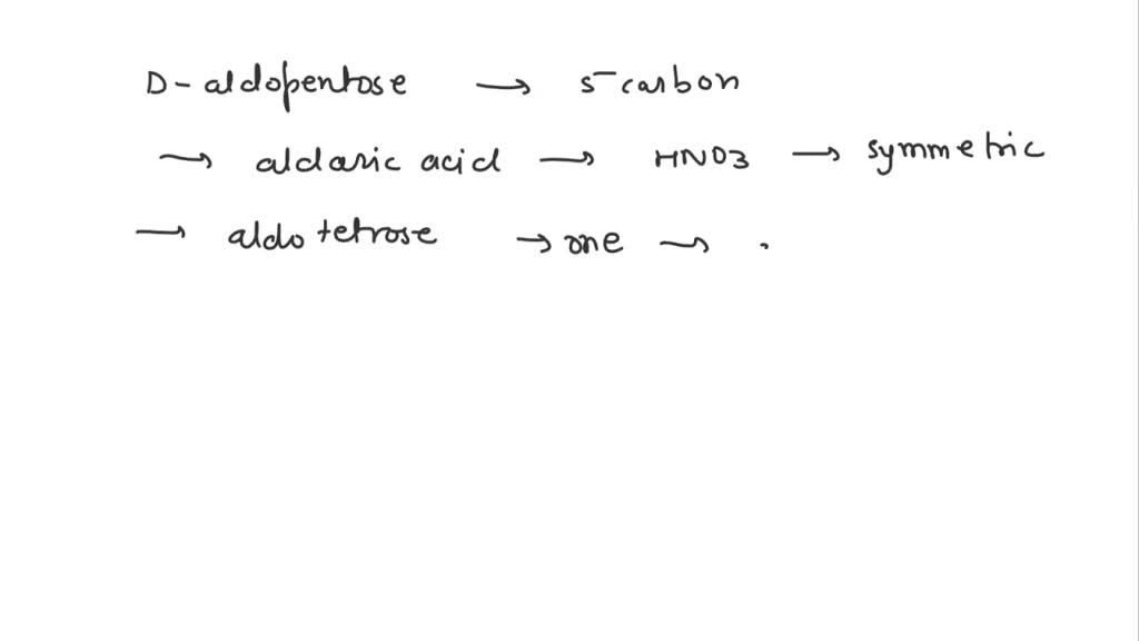 SOLVED: An optically active D-aldopentose produced an optically ...