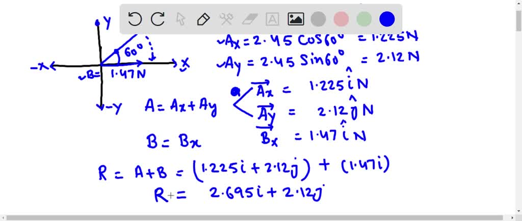 SOLVED: Determine the Resultant, R, and Equilibrant, E, vector from the ...