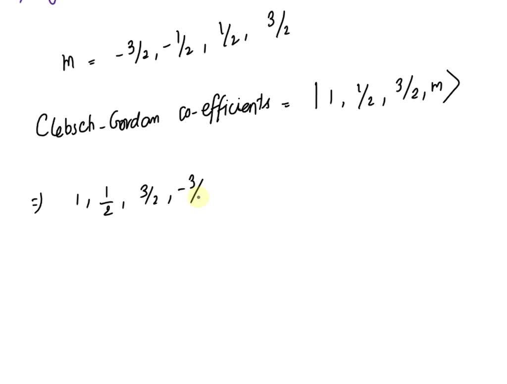 SOLVED: Consider a spin (1)/(2) particle which has an orbital angular momentum l=1. Find all the ...