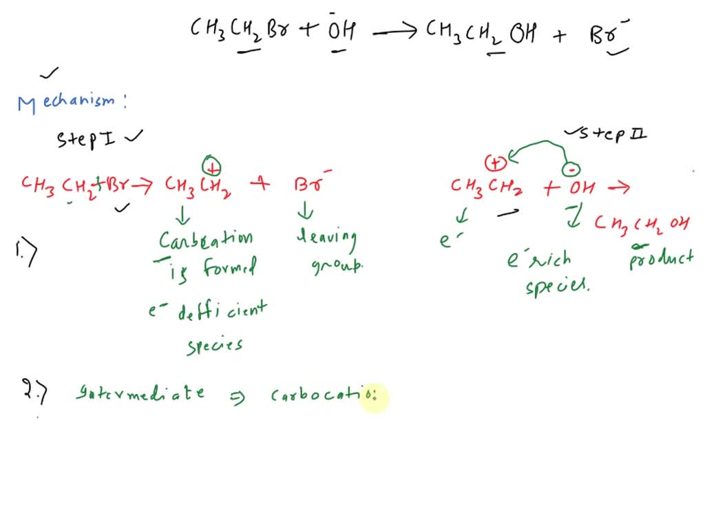 A. Write the mechanism and the products of the reaction of 1-chloro-1 ...