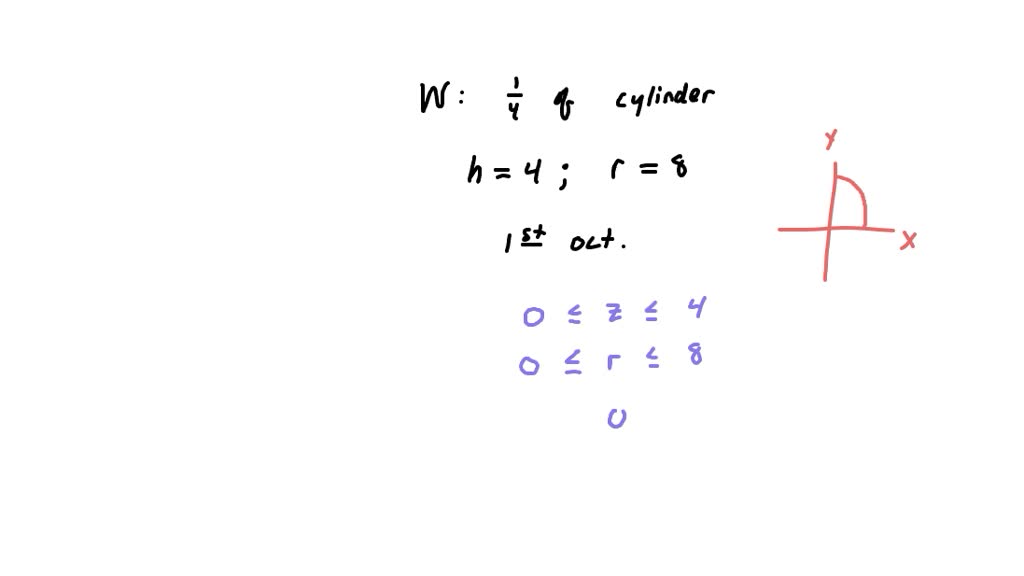 SOLVED: uppose the solid W in the figure is one-quarter of a cir cular ...