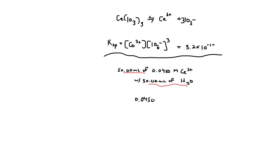The solubility-product constant for Ce(IO3)3 is 3.2 Ã— 10^-10. What is ...