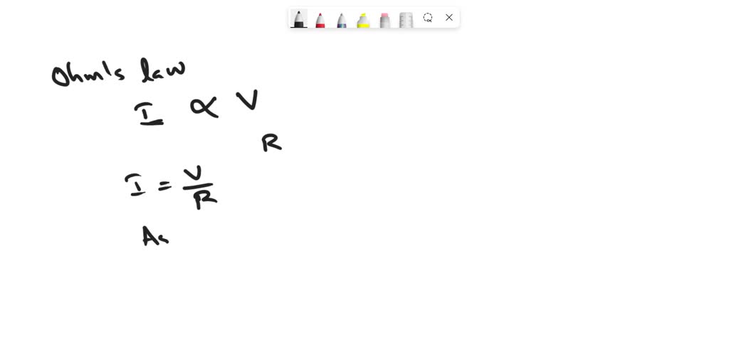 SOLVED: Which one of the following graphs correctly represents Ohm's law? (where represents the ...