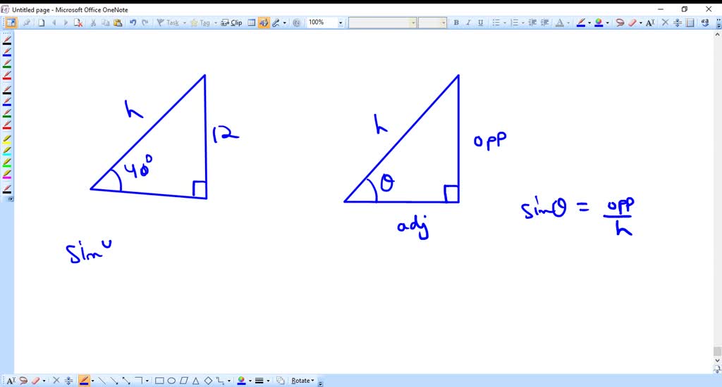 SOLVED: A right triangle contains a 40 angle (a) If one leg has length ...